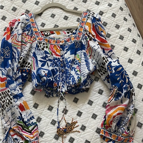 FARM Rio | Tops | Farm Rio Cropped Top | Poshmark